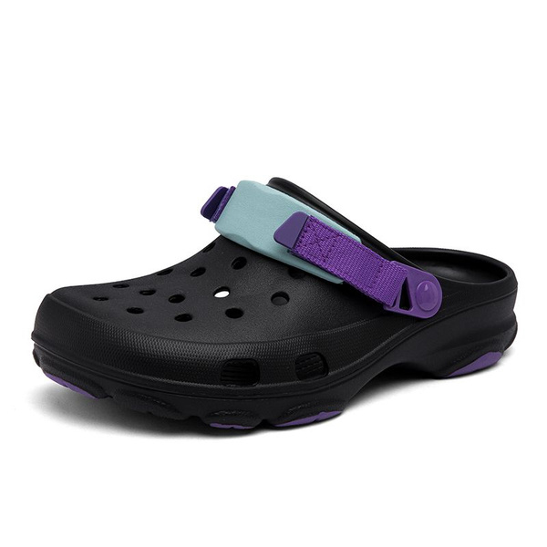 Сабо Мужской, Женский SARIWEN фиолетовый EVA, размер 44 Тонкая подошва, Рельефный рисунок ...