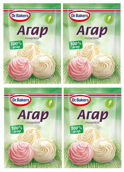 Агар пищевой Dr.Bakers, 7 г х 4 шт - купить с доставкой по выгодным ценам в интернет-магазине ...