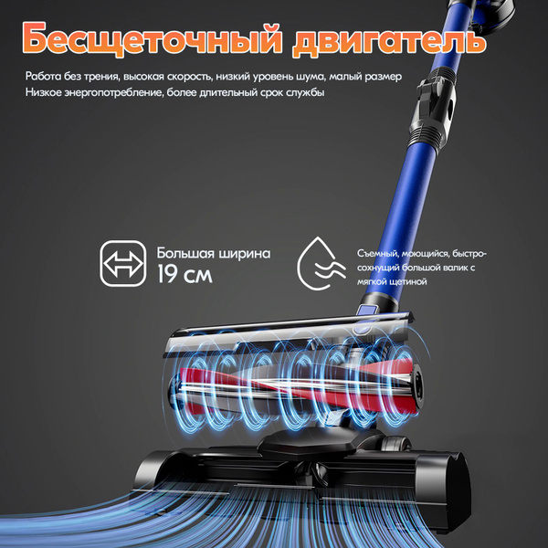 Вертикальный беспроводной пылесос для влажной и сухой уборки ...