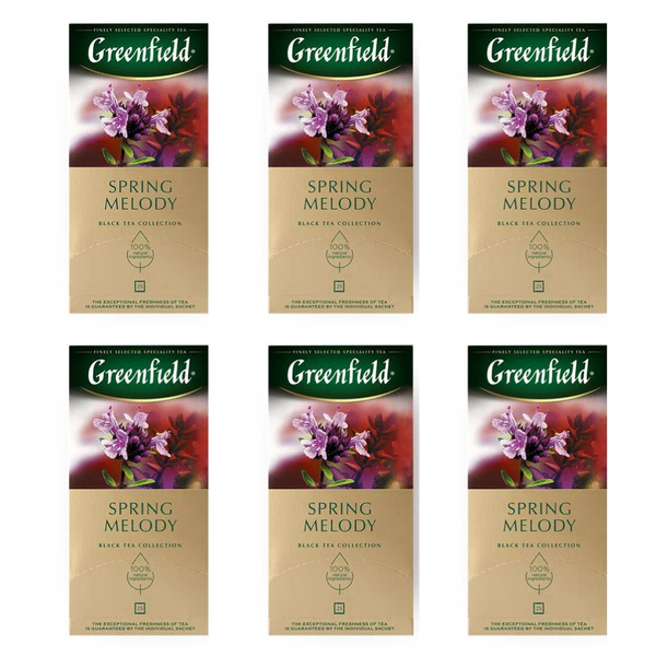 Чай черный Greenfield Spring Melody 25 пакетиков 6 штук - купить с ...