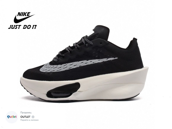 Кроссовки Мужской, Женский Nike черный, белый Резина, EVA Бег, размер 37,5 R (средняя) На любой ...