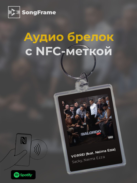 Брелок Spotify с NFC Трек: Sacky, Neima Ezza - VORREI (feat. Neima Ezza) купить на OZON по ...