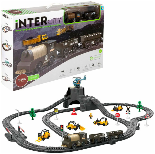 Игровой набор 1 Toy InterCity Diesel Железная дорога ''Полигон'' 76 деталей Т24163 - купить с ...
