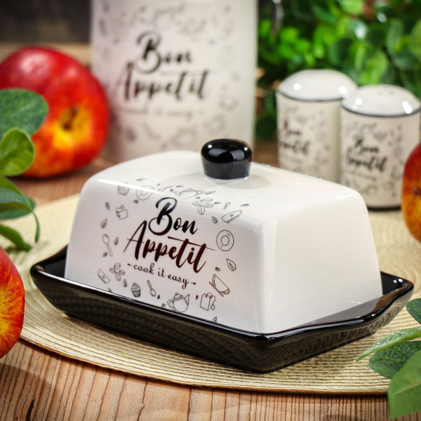 Масленка доломит Daniks, 19.7х12.5 см, крышка доломит, Бон Аппетит купить на OZON по низкой цене ...