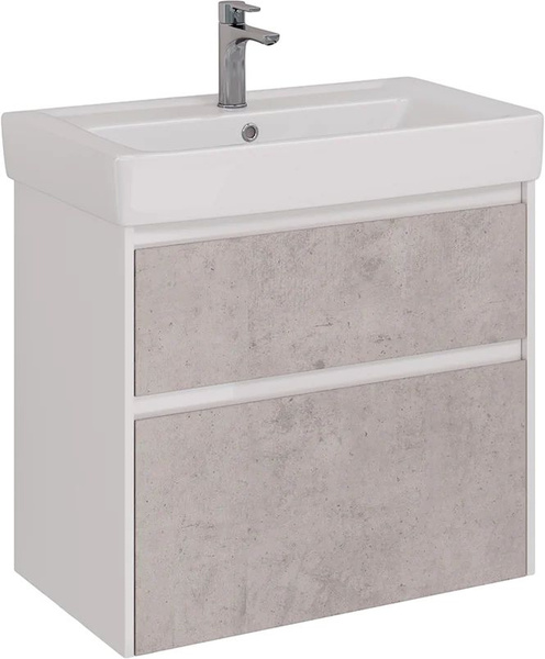 Тумба под раковину Lemark Combi 80 бетон, белая глянцевая купить на OZON по низкой цене (1662502363)