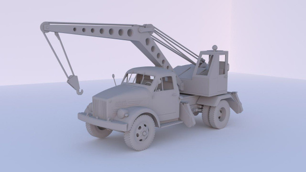 Автокран ГАЗ-51 сборная модель в масштабе 1:72 - купить с доставкой по ...
