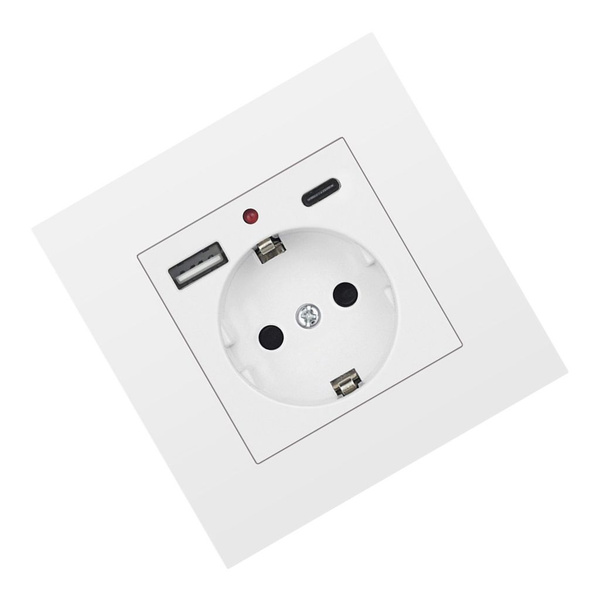 Розетка с USB Type-C, белая - купить с доставкой по выгодным ценам в ...