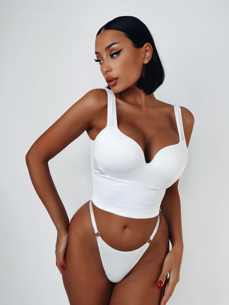 Бюстгальтер Женский Amearmon бесшовный, без косточек, размер 50 белый Нейлон, Эластан Вечерний ...