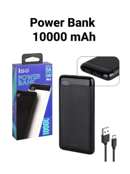 Внешний аккумулятор (Power Bank) ISA PB-6 10000mAh - купить по выгодным ценам в интернет ...