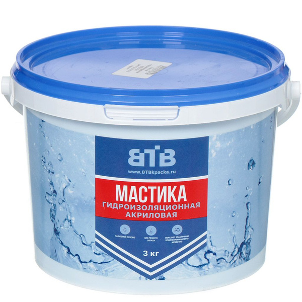 Мастика ВТВ, акриловая, гидроизоляционная, 3 кг купить на OZON по ...