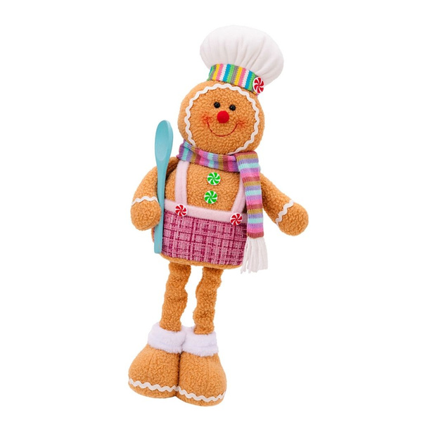 Красочные рождественские декорации для окон, пряники, человечки, гномы ...