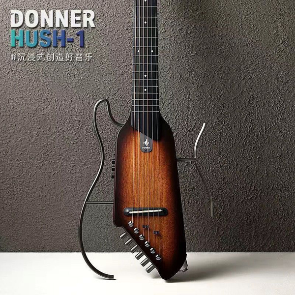 Donner HUSH-1 Безголовая бесшумная акустическая электрическая дорожная ...