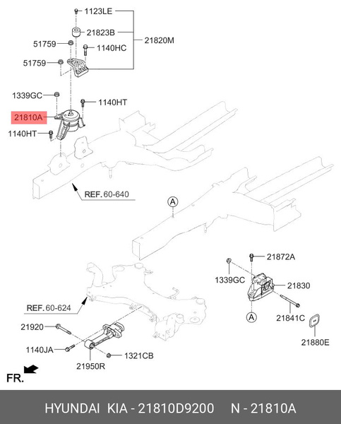 Опорный узел двигателя Hyundai-KIA 21810D9200 купить на OZON по низкой ...