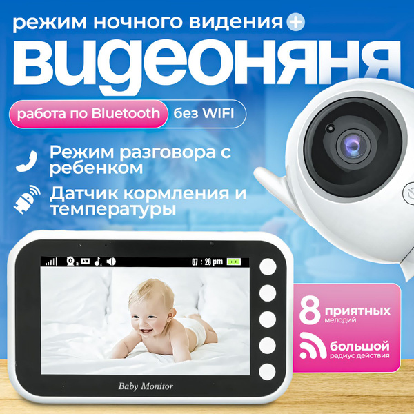 Видеоняня беспроводная, камера видеонаблюдения с монитором купить на ...