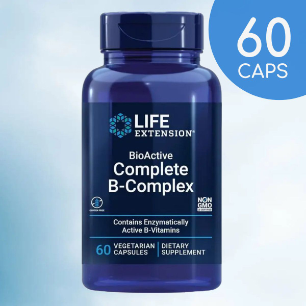 Лайф Экстеншн BioActive Complete B-Complex Life Extension, 60 шт, веган ...