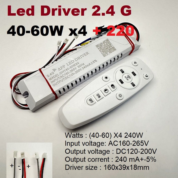 Led driver 2,4 ГГц,(40-60W)*4 240W +220 купить на OZON по низкой цене ...