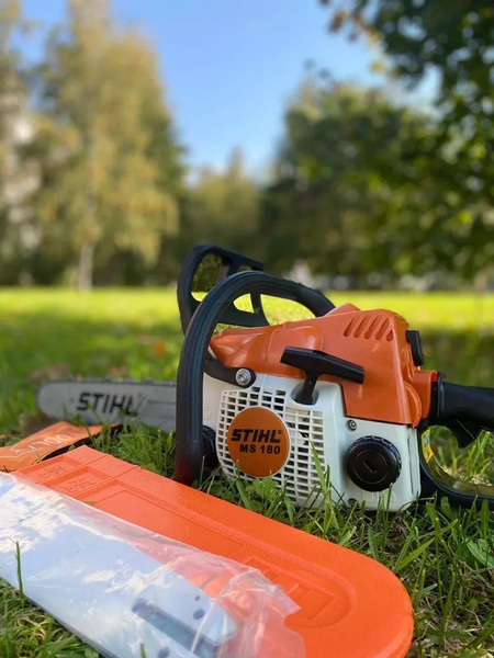 STIHL Бензопила цепная MS180 2 л.с, 14" (35 см) 3/8 - купить с доставкой по выгодным ценам в ...