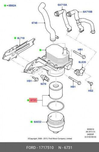 Фильтр масляный Ford FORD^1717510 - купить по выгодным ценам в интернет ...