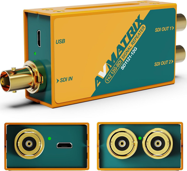 AVMATRIX SD1121-12G 1x2 12G-SDI повторитель сигнала купить на OZON по низкой цене (1730657890)