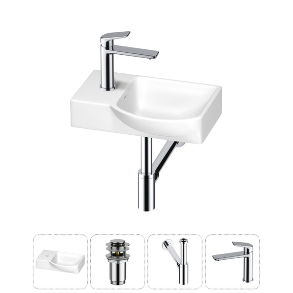 Маленькая раковина в туалет Wellsee WC Area 202011833 в наборе 4 в 1 ...