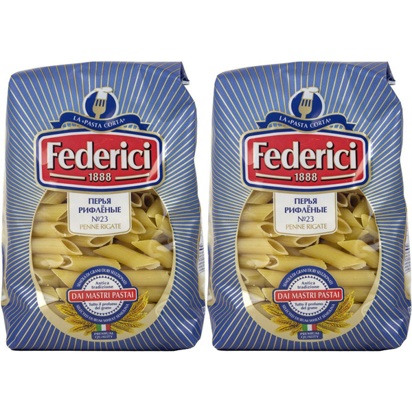 Макаронные изделия Federici Перья рифленые No 23 400 г, набор: 2 штуки купить на OZON по низкой ...