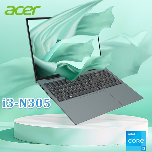 Ноутбук Acer N23J6 Intel Core i3-N305 16 ГБ 16 ГБ, серый металлик ...