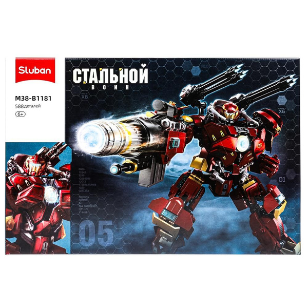 Sluban Конструктор Робот 05 P.R. Mecha the Anti-Hulk Mech 588 деталей ...