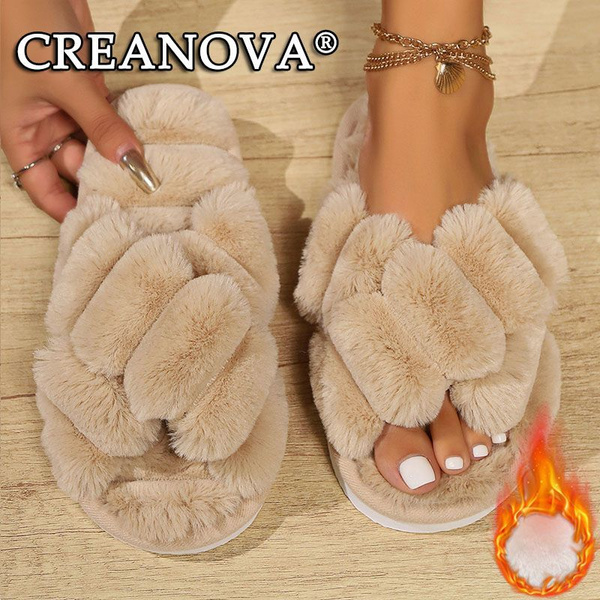 Тапочки Женский CREANOVA, размер 35, 36 светлый хаки Маломерит Без застёжки Зима купить c ...