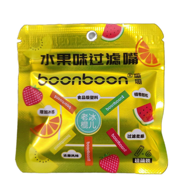 Мундштук-фильтр для сигарет, ароматизированный BoonBoon (вкус фруктовое мороженое), 2 упк. по 6 ...