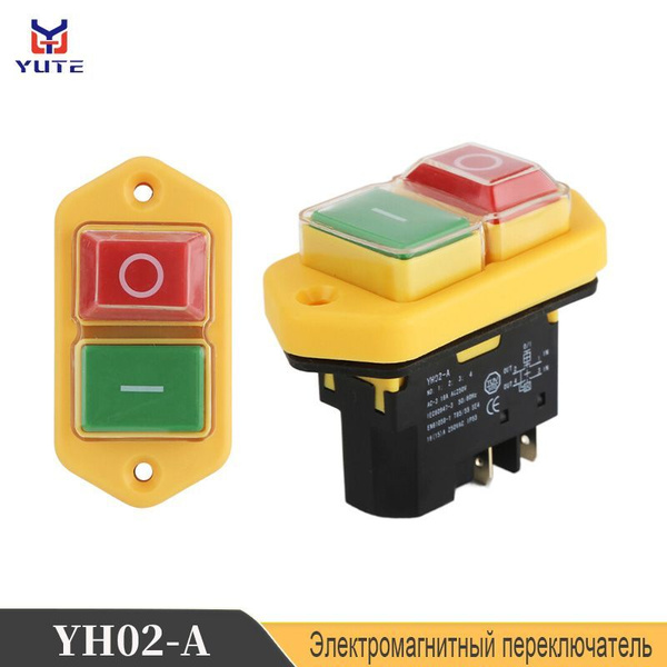 Электромагнитный переключатель YH02-A, кнопка запуска бетоносмесителя ...