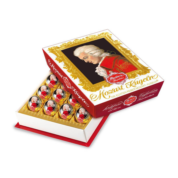 Шоколадные конфеты Reber Mozart Kugeln горький и молочный шоколад с