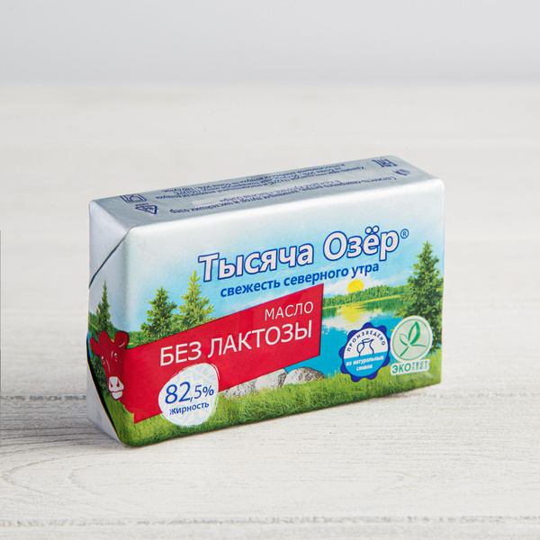 Масло сливочное безлактозное 82,5% 150 г, Тысяча Озер купить на OZON по ...