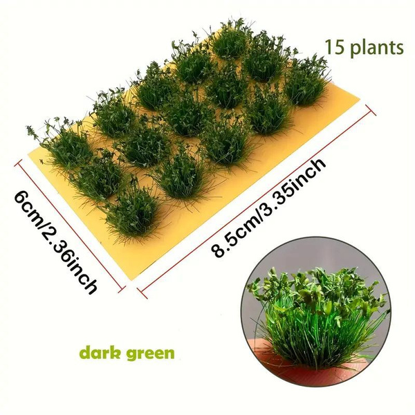 15 упаковок искусственных цветов и травы, мини-модели растений, масштаб ...