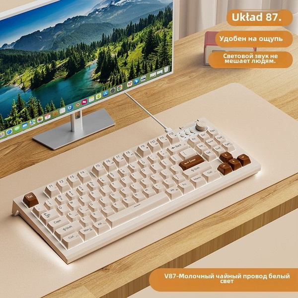 Характеристики EWEADN Игровая клавиатура проводная EWEADN, V87 Игровая ...