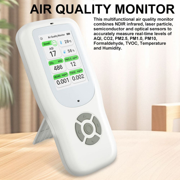 9 в 1 монитор качества воздуха AQI CO2 PM2.5 HCHO TVOC тестер температуры и влажности купить на ...
