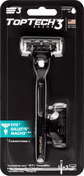 Бритва TOPTECH Razor 3 + 2 сменные кассеты купить на OZON по низкой цене (1781114772)