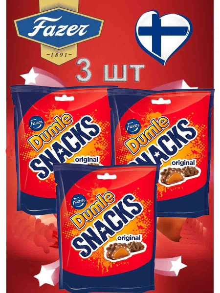 Конфеты Fazer Dumle Snacks Original карамельная начинка с хрустящим ...