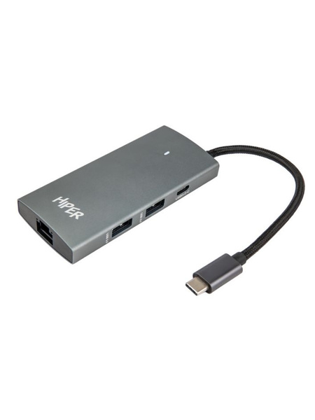 Док-станция Docking station HIPER USB-C HUB 6in1 (1*USB-C 100W PD, 1 ...