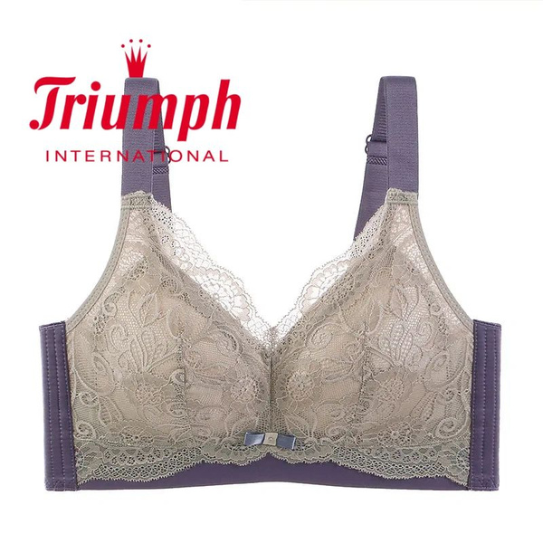 Бюстгальтер Женский TRIUMPH бралетт, размер 95C холодный фиолетовый Хлопок Офисный/школьный ...