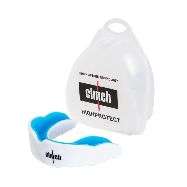Капа одночелюстная Clinch Shield Double Layer Mouthguard бело-синяя ...