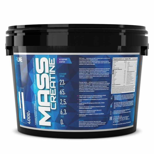 Гейнер для набора сухой мышечной массы MASS Creatine 4000 гр (R-Line ...
