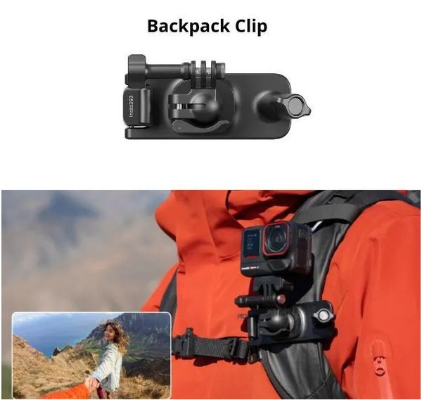 Insta360 Backpack Clip, крепления на лямку рюкзака купить на OZON по ...