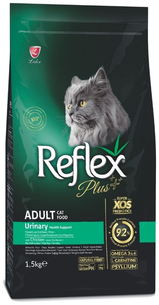 Корм Reflex Plus Adult Urinary для взрослых курица 1.5 кг купить на OZON по низкой цене (1840365561)