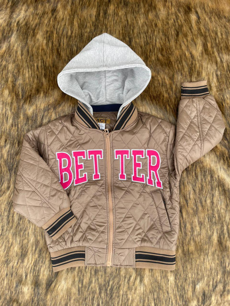 Куртка Мальчики, Девочки THANHDAT пыльный бежевый Полиэстер, размер 110 Длинный Демисезон ...