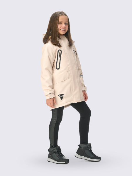 Куртка Девочки OLDOS песочный, размер 152 Демисезон Китай купить c доставкой на OZON по низкой ...