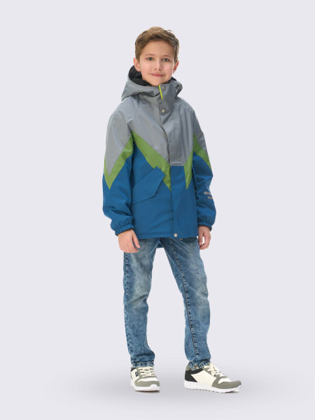 Куртка Мальчики OLDOS серый, синий, размер 140 Демисезон Россия купить c доставкой на OZON по ...