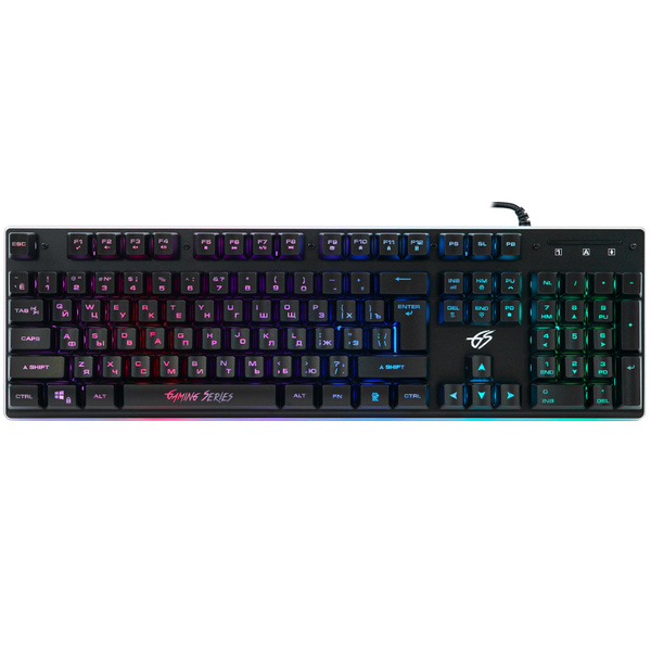 Клавиатура проводная DEXP Hellfire GK-100 Black мембранная, 104кл, RGB Черная купить на OZON по ...