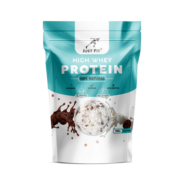 Just fit High Whey 100% Natural Protein 900 грамм, Cывороточный протеин, Ирландские сливки ...