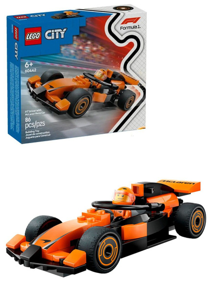 60442 Конструктор LEGO City F1 Driver with McLaren Race Car Пилот F1 на болиде McLaren 86 ...