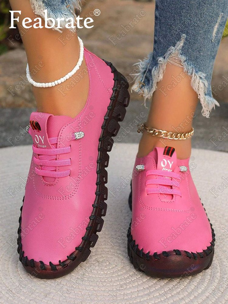 Кроссовки Женский Feabrate Искусственная кожа Бег, размер 42 R (средняя) Демисезон Шнурки купить ...